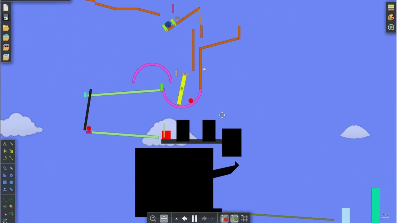 Awesome Algodoo Rube Goldberg machine - YouTube