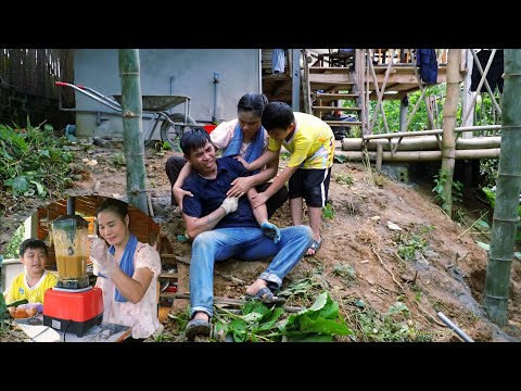 building a warehouse using bamboo : Thuy was heartbreking to see Men seriously ill.