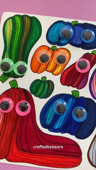 Rainbow Pumpkin Patch #halloween #easyart #pumpkin #pumpkinseason # ...