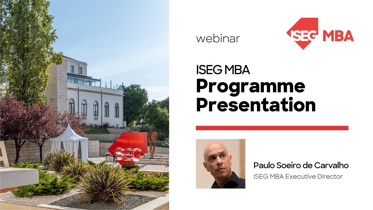 ISEG MBA Programme Presentation - YouTube