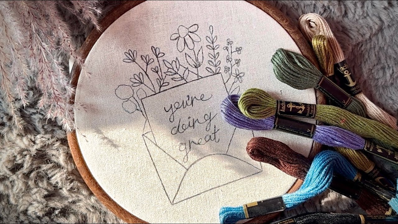 Floral embroidery pattern || Embroidery for Beginners - Let’s Explore ...