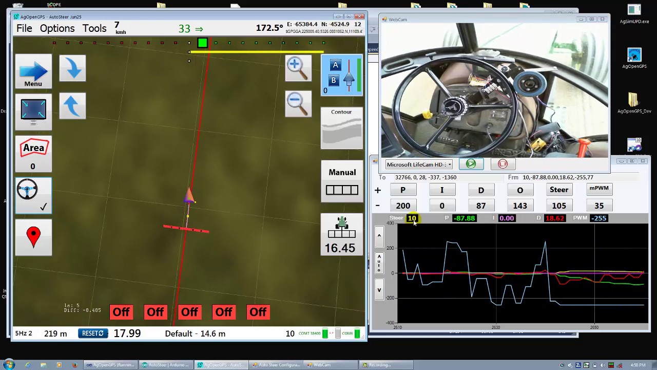 DIY Auto steer with AgOpenGPS Try #2 - YouTube