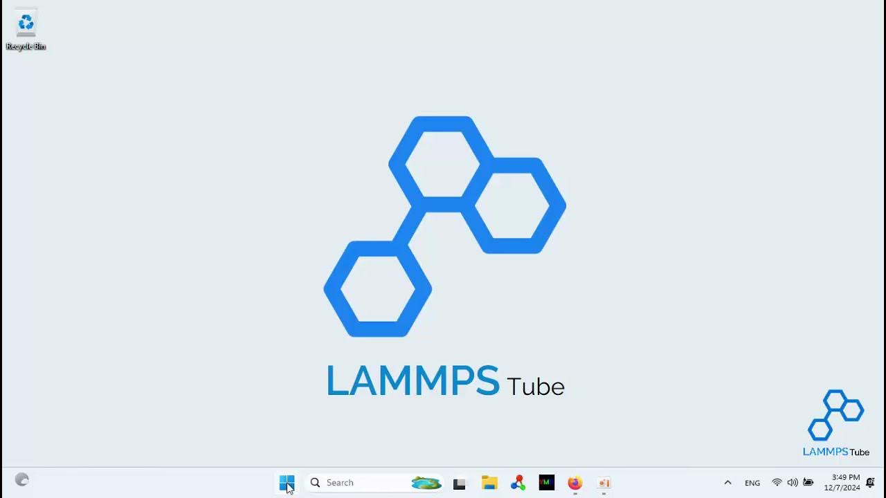 Install and Running LAMMPS (2024 version) on Windows - YouTube