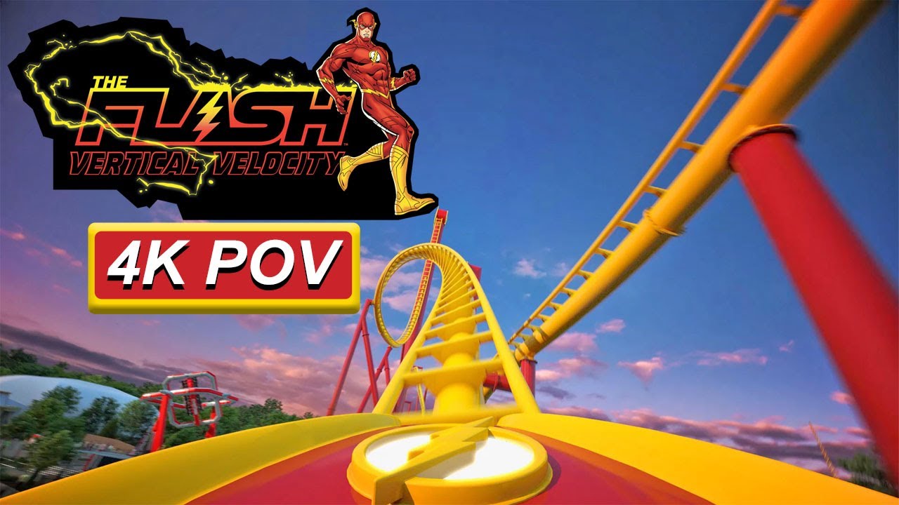 THE FLASH: Vertical Velocity **NEW FOR 2025** ANIMATED POV Six Flags ...