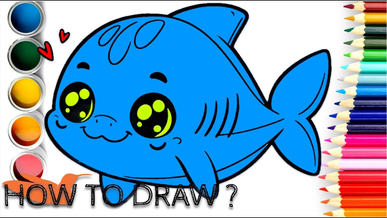 How to DRAW a DOLPHIN EASILY | Drawing lesson step by step for kids and ...