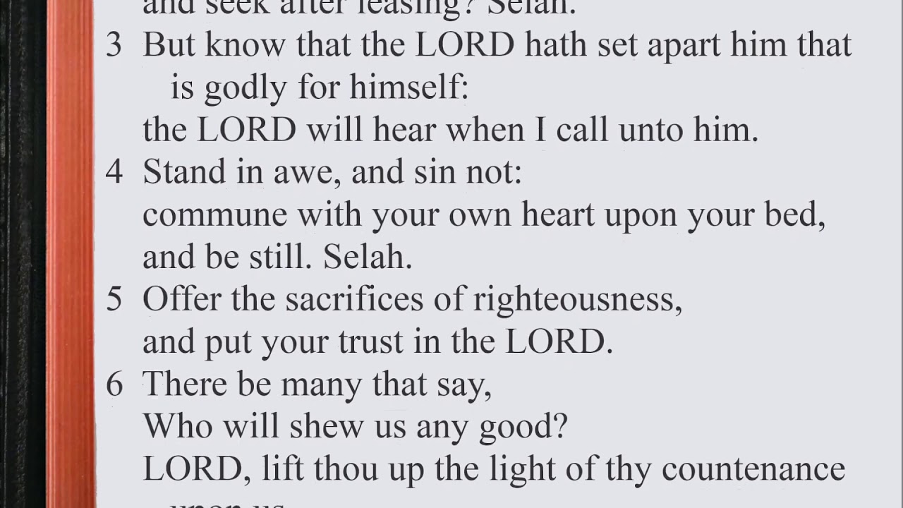 Psalm 4 1 8 KJV Scripture Song Full Chapter Verbatim YouTube
