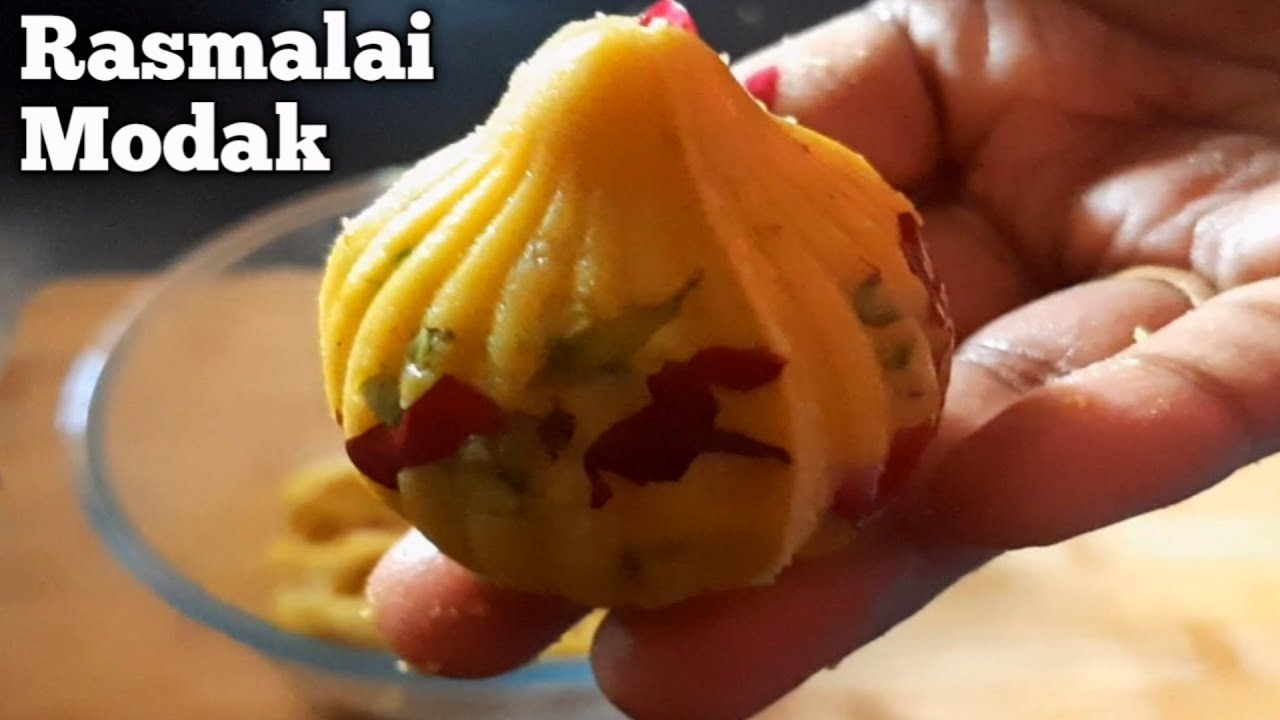 rasmalai modak recipe/10 minutes rasmalai modak recipe/instant rasmalai ...