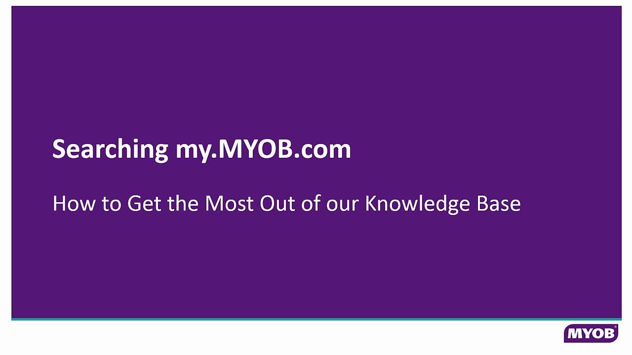 MYOB Practice Solutions: Finding Answers on my.MYOB - YouTube