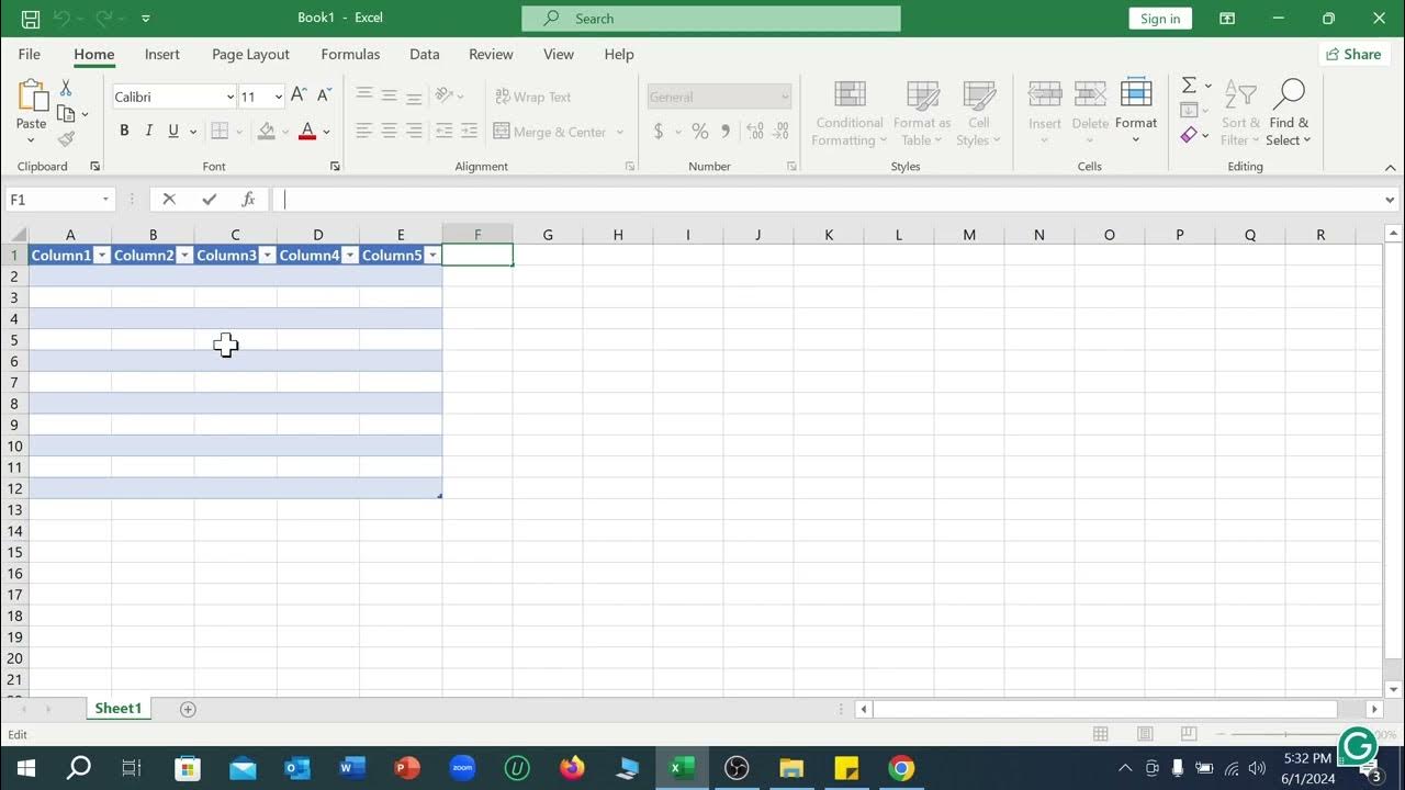 How to insert rows and columns in MS Excel - YouTube
