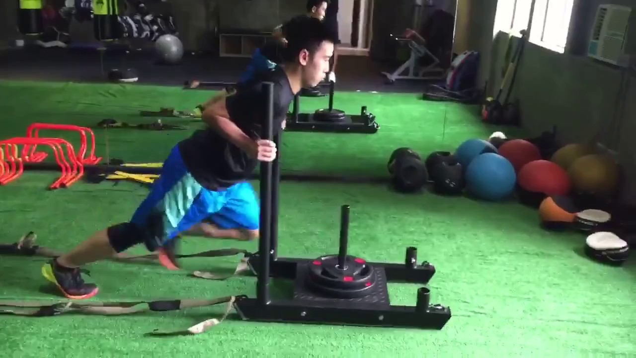 Prowler Sled Push & Pull Crossfit Workout - YouTube