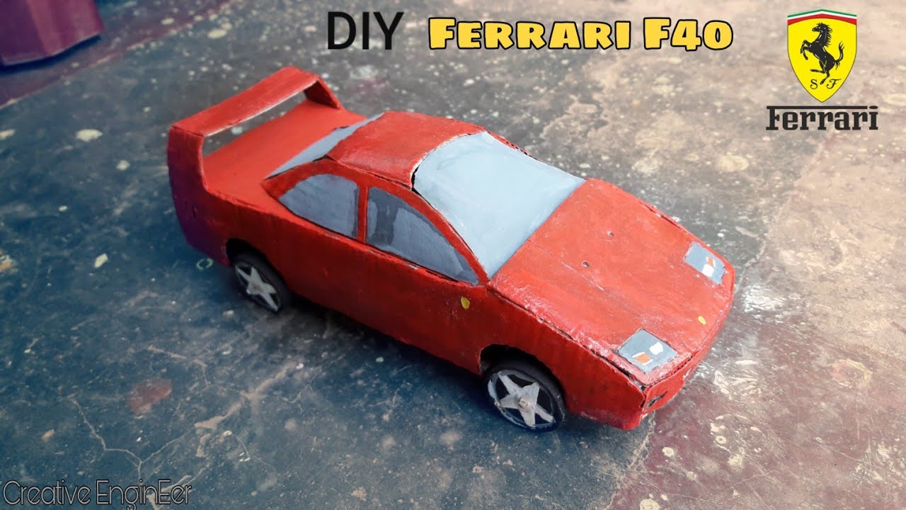 DIY Ferrari F40 with Cardboard | full tutorial |Creative EnginEer - YouTube