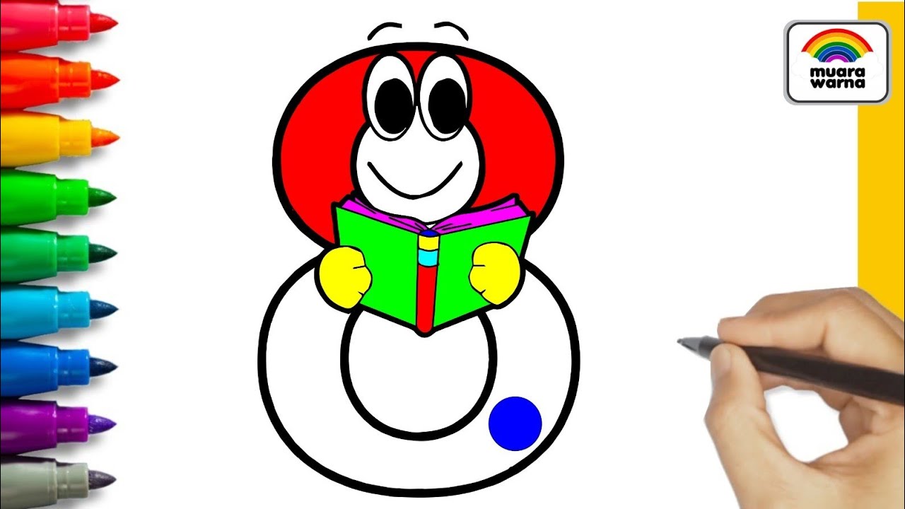 Drawing, Number 8, Coloring, Painting, Lanscape, Study for children ...