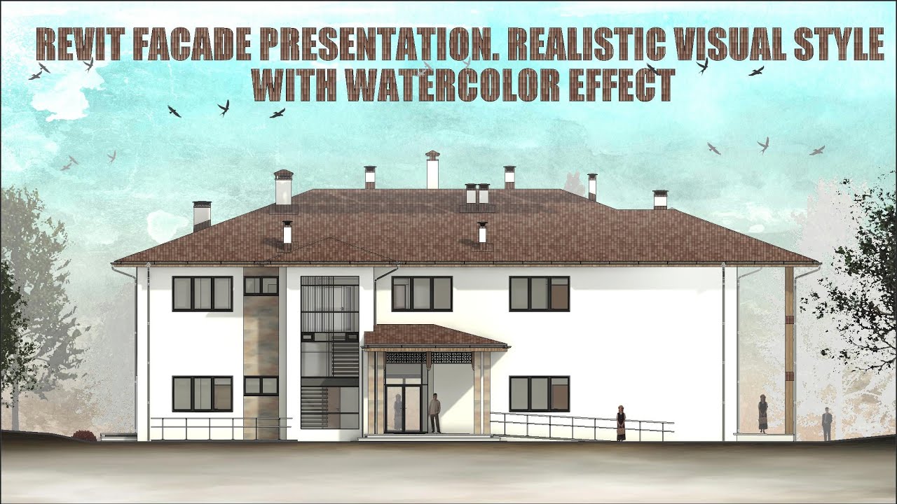 REVIT FACADE and 3D PRESENTATION. REALISTIC VISUAL STYLE WITH ...