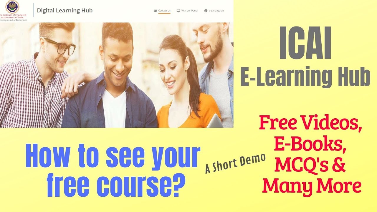 ICAI Digital Learning Hub (A Free Learning Platform) || How to see your ...