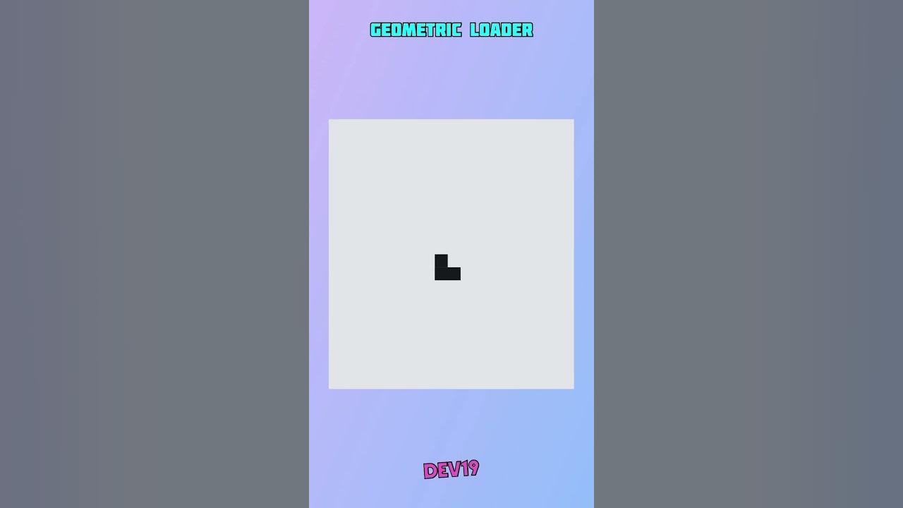 Geometric Loader Animation using HTML CSS | #coding #viral #trending #design #734 #css #html ...