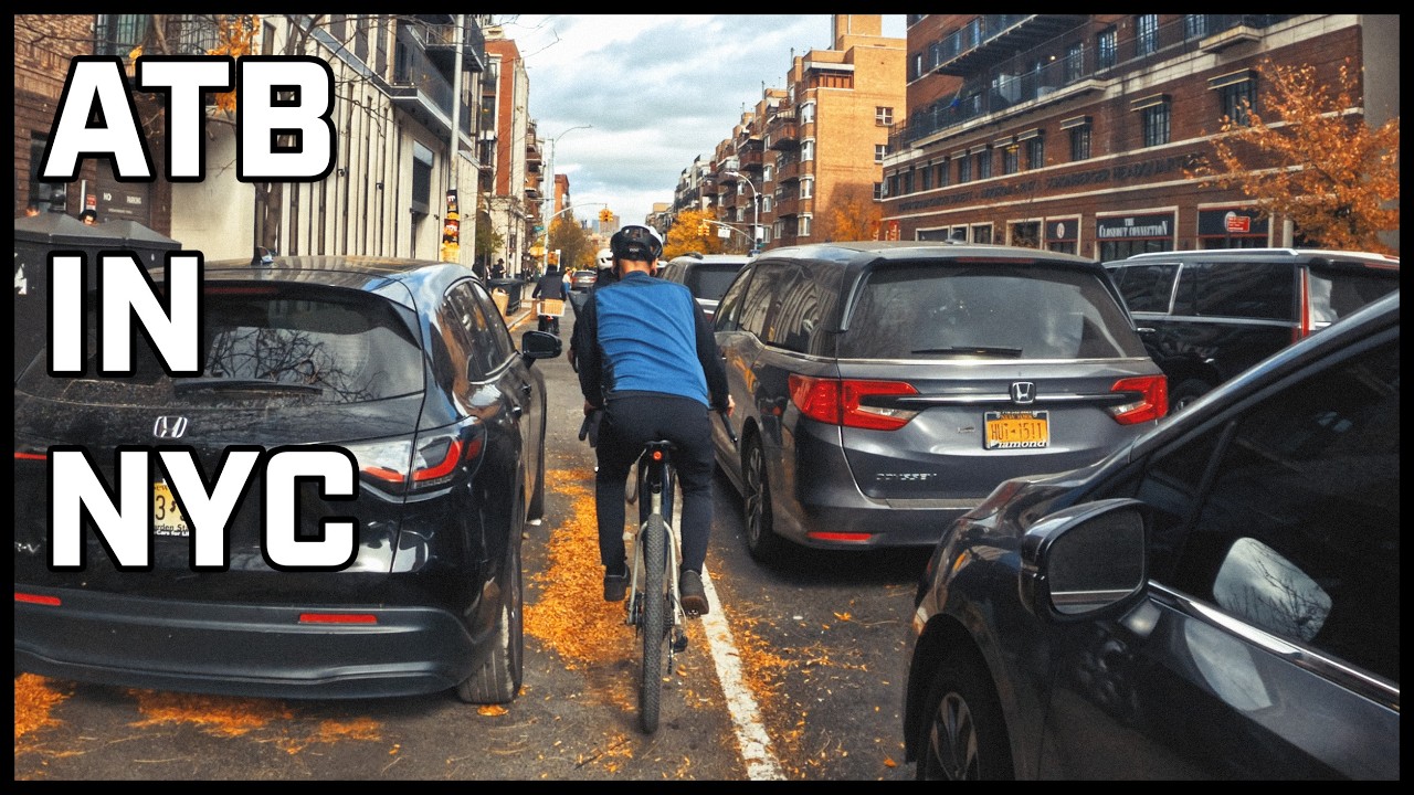 Between the Cars! Cycling New York City - YouTube