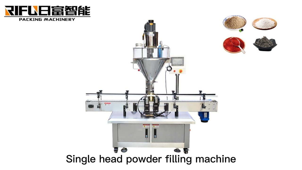 Single head powder filling machine - YouTube
