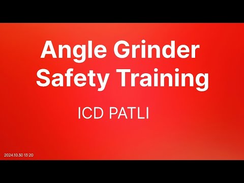 Safety training On Angle Grinder Machine Safety - YouTube