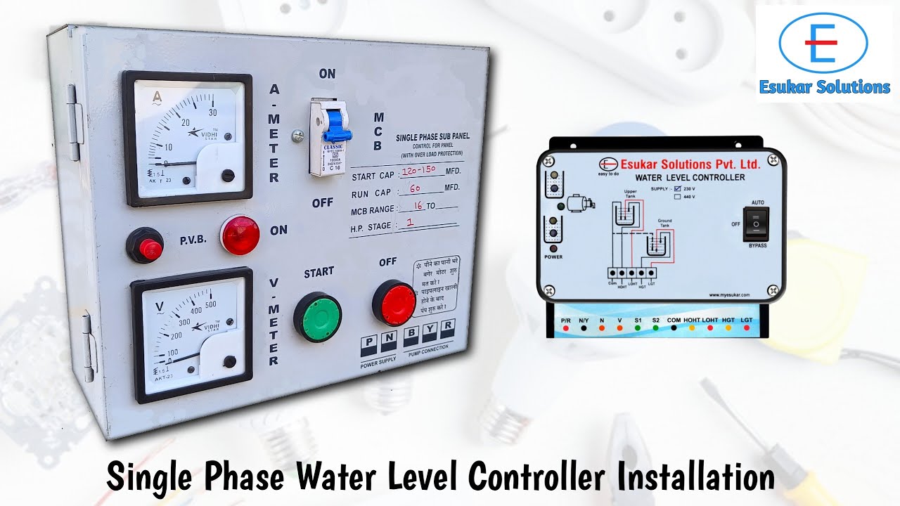 Single Phase Water Level Controller Installation With Control Panel ...