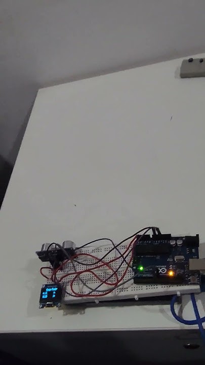 build a distance measuring device using an ultrasonic sensor, OLED display, and Arduino Uno #diy ...