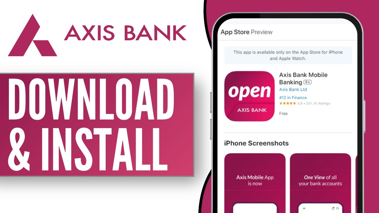 How to Download and Install Axis Bank Axis Bank Mobile Banking App ...