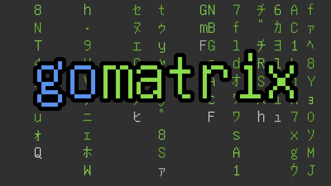 gomatrix, Matrix digital rain - YouTube