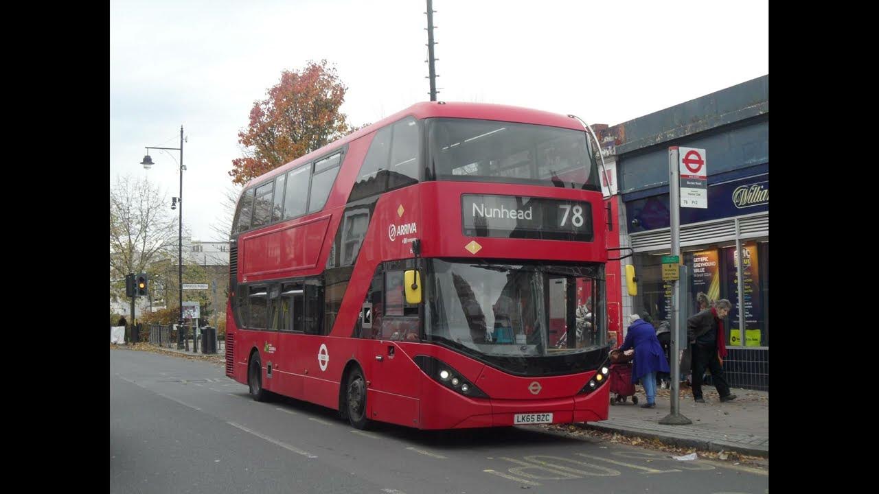 Enviro 400H City Arriva London HA6 LK65BZC on 78 Leaving at Nunhead, Barset Road for St Mary's ...