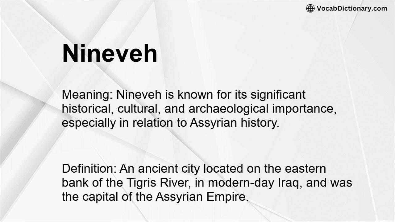 Nineveh Meaning - YouTube
