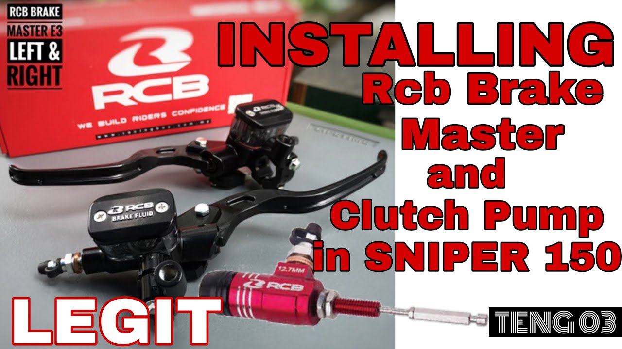 RCB BRAKE MASTER AND CLUTCH PUMP INSTALLED IN YAMAHA SNIPER 150 - YouTube