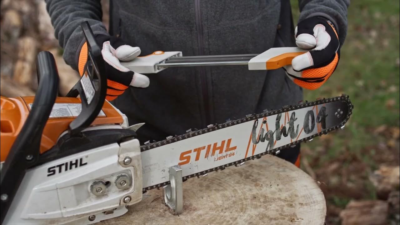 How to Efficiently Sharpen Saw Chains | STIHL 2-in-1 File Holder Tutorial - YouTube