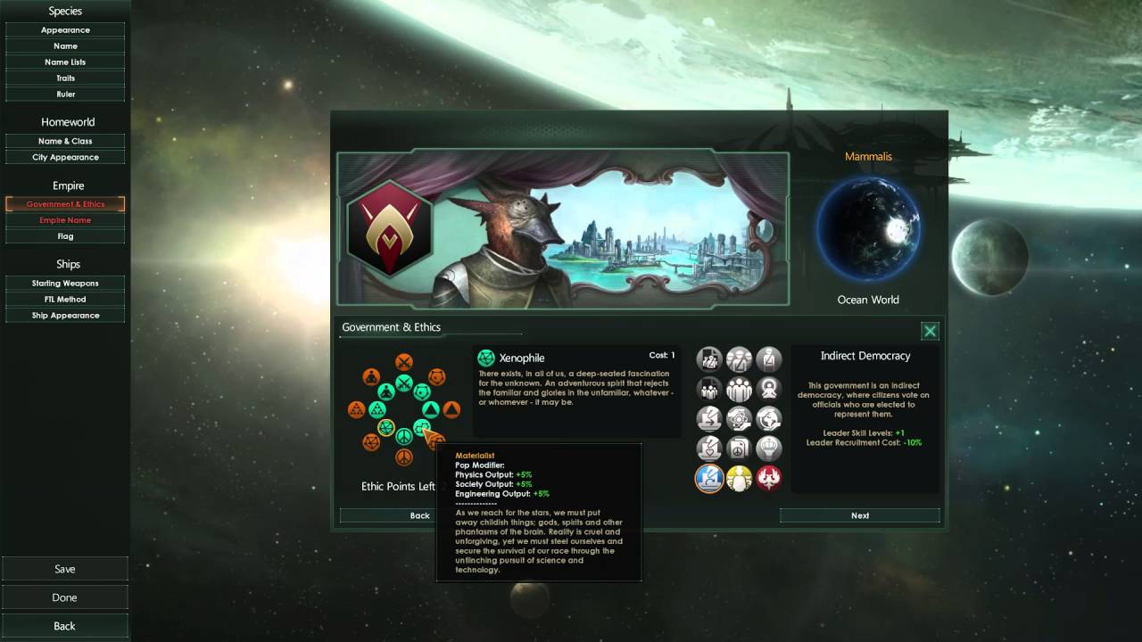 Stellaris Playthrough Ep. 1 -- PreRelease Intro/Character Creation ...
