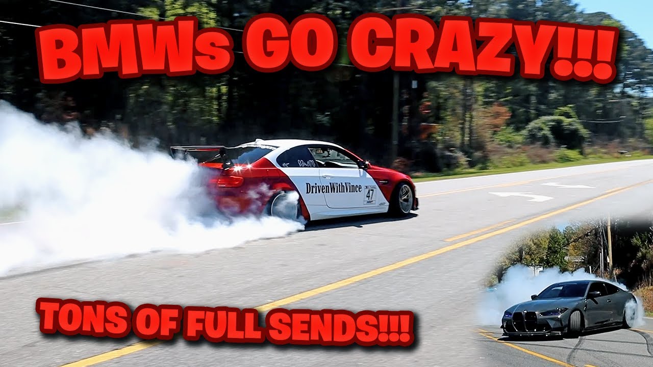 BMWs SEND IT LEAVING CAR MEET!!! | 704 EXOTICS CAR SHOWCASE - YouTube