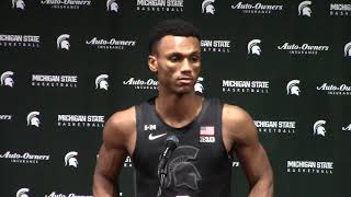 Tyson Walker and Jaden Akins MSU-Oakland post game (12-22-22) by ...