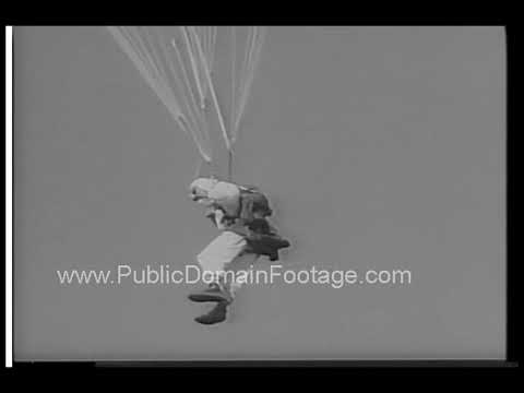 Canadian Skydiving parachutists competition 1966 archival footage - YouTube