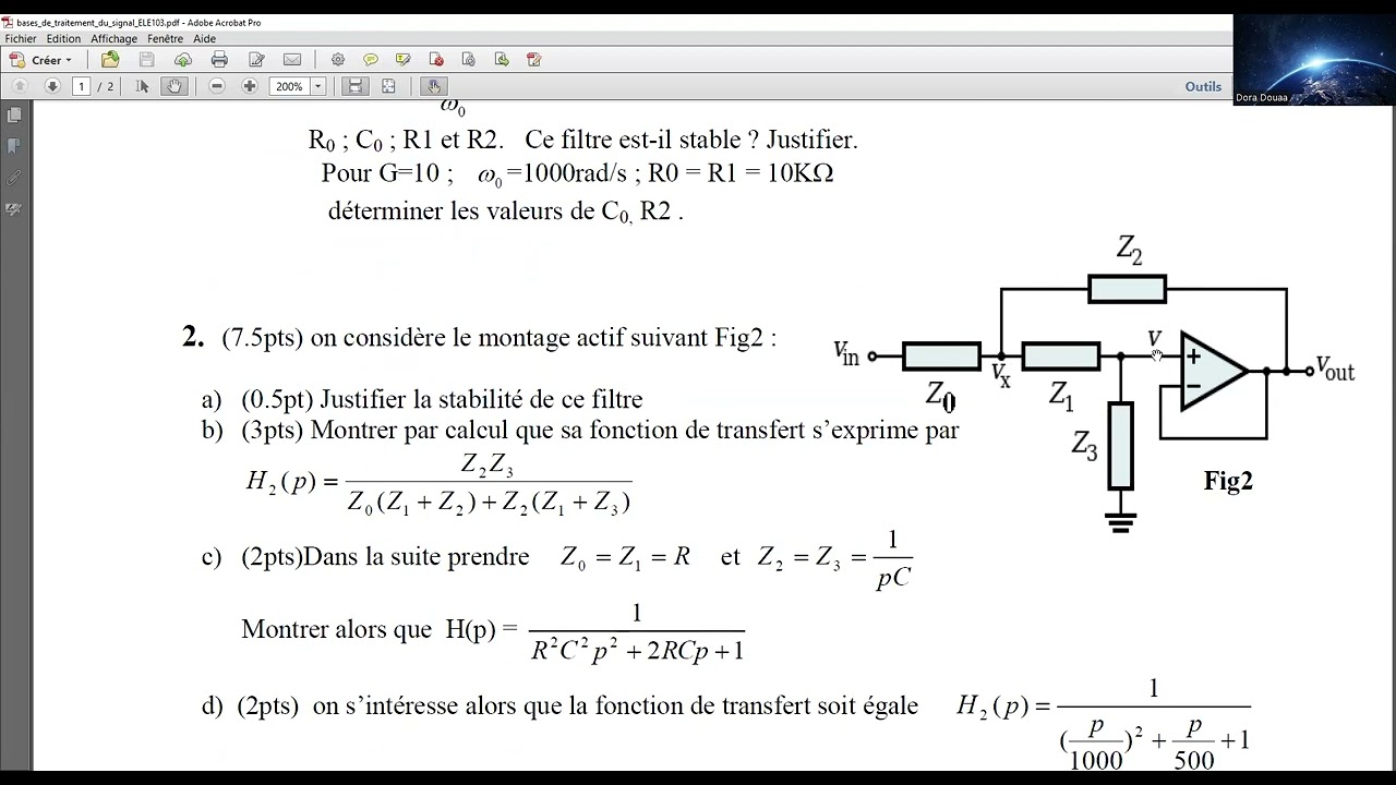 Examen final du traitement du signal - YouTube