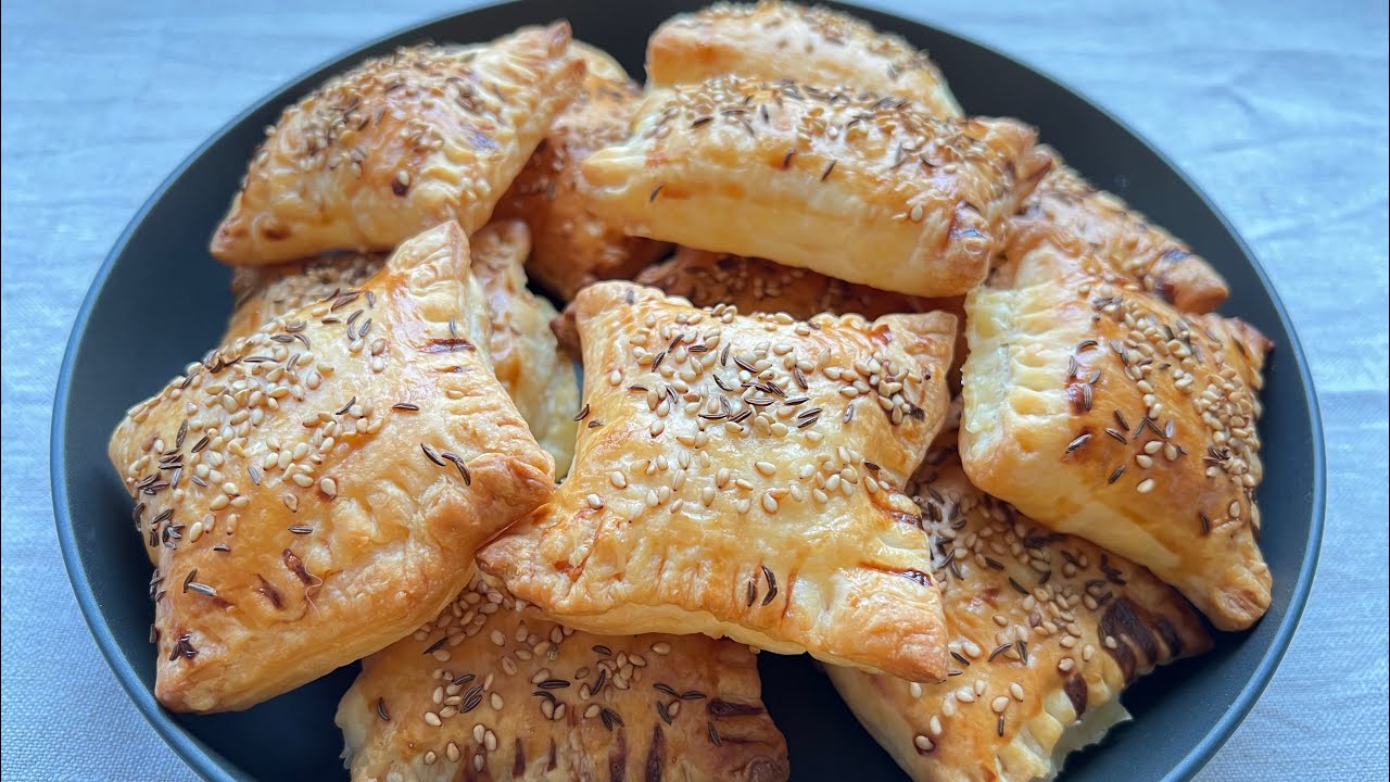 Nur 2 Zutaten | Blätterteig mit Käse | Puff Pastry With Cheese - YouTube