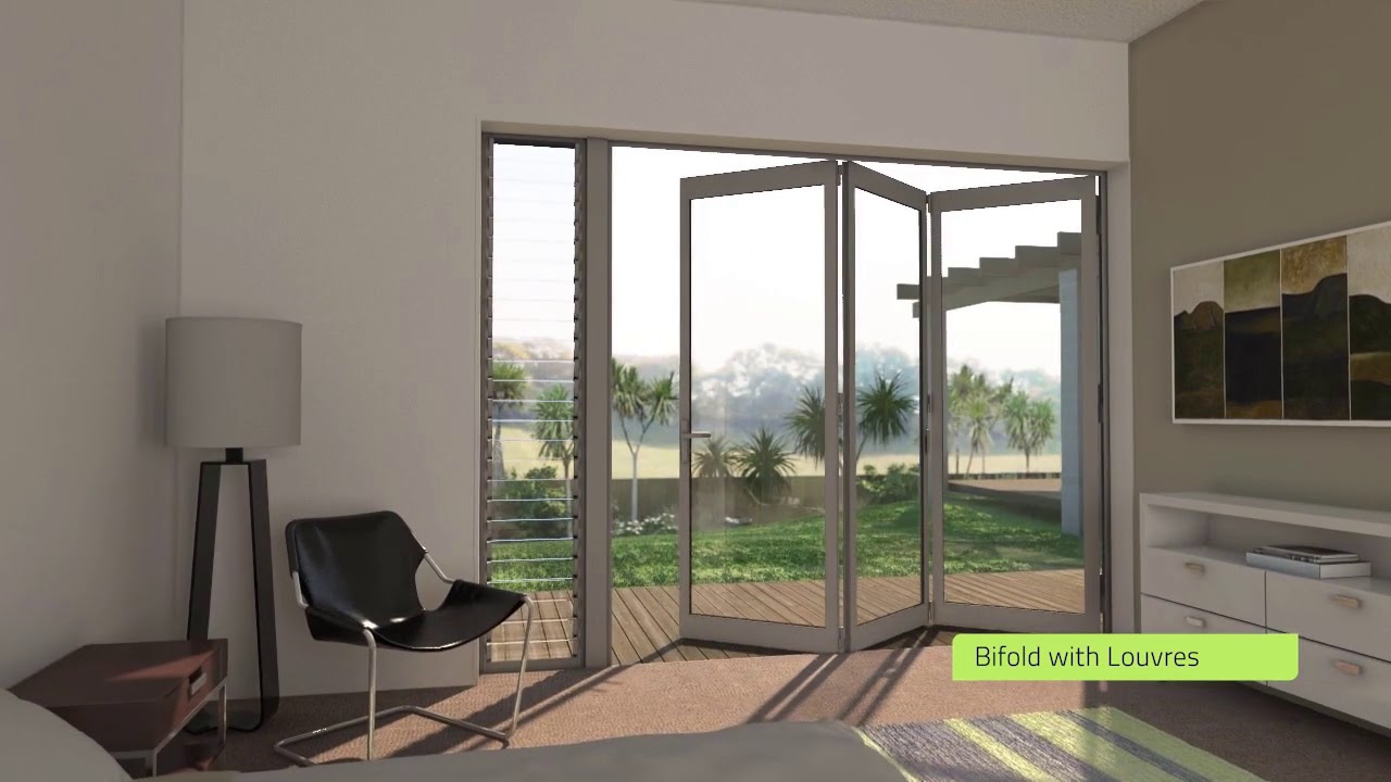 Altus Window Systems - Bifold doors with Louvre windows - YouTube