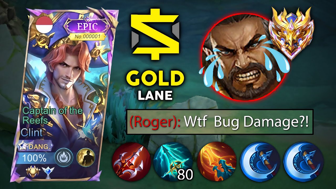 HOW TO EASILY COUNTER STRONG MARKSMAN HEROES IN GOLD LANE USING CLINT!🔥 ...