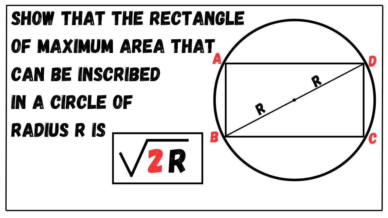 Application of derivative 6 marks maximising the area of rectangle ...