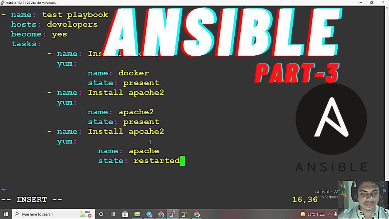 Ad-Hoc CMD Ansible | Part-3 | Ansible tutorial for beginners | Ad-hoc Cmd | Devops & Developer ...