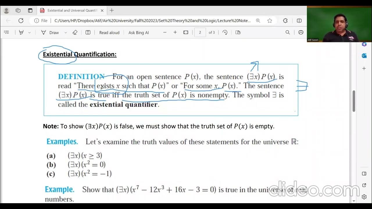 Existential and Universal Quantifiers | Mathematical Logic - YouTube