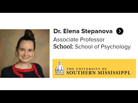Elena Stepanova - Associate Professor - School of Psychology – Univ ...