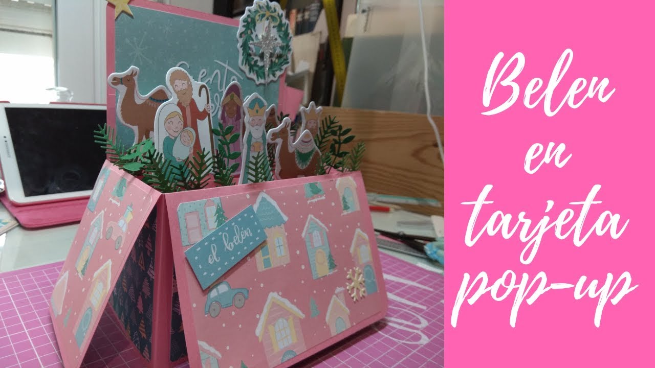 BELEN EN UNA POSTAL POP UP - YouTube