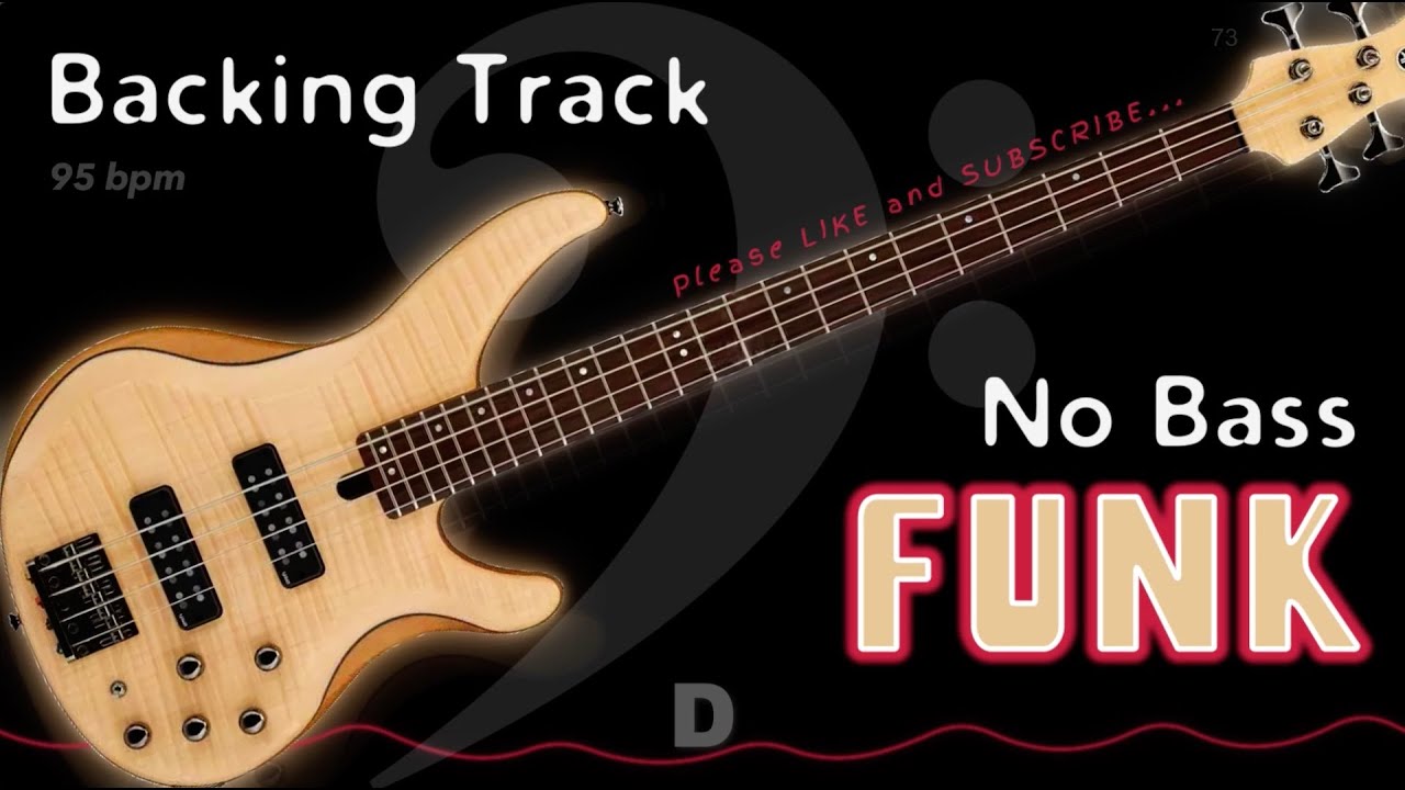FUNK Backing Track - No Bass 🚫𝄢🎸 Backing track for bass. 95 BPM in Aᵐ ...