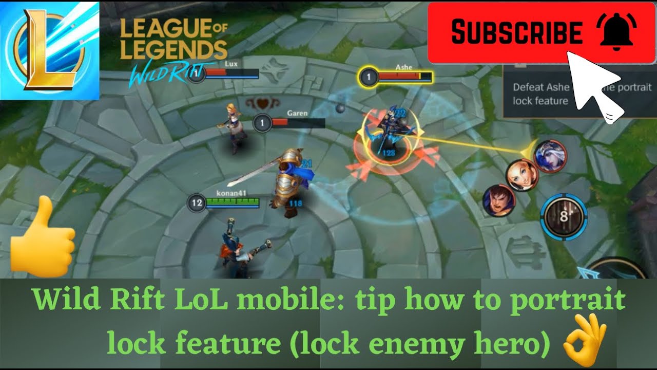 Wild Rift LoL mobile: tip on how to portrait lock feature (lock enemy ...