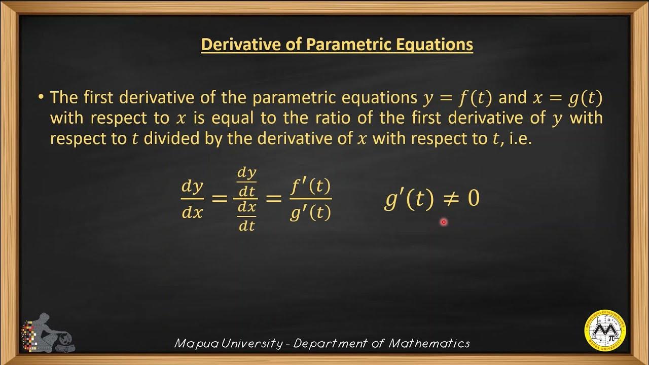 Parametric Differentiation - YouTube