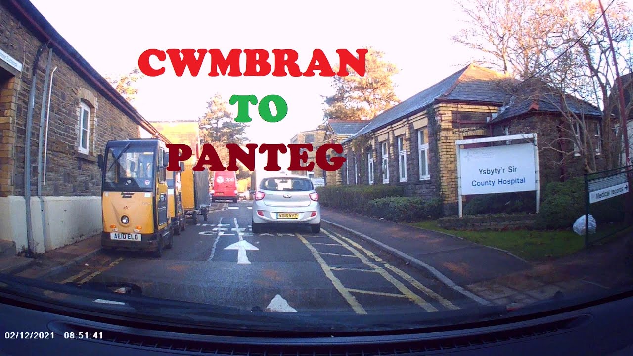 Speeded up car journey from Greenmeadow, Cwmbran to County Hospital ...