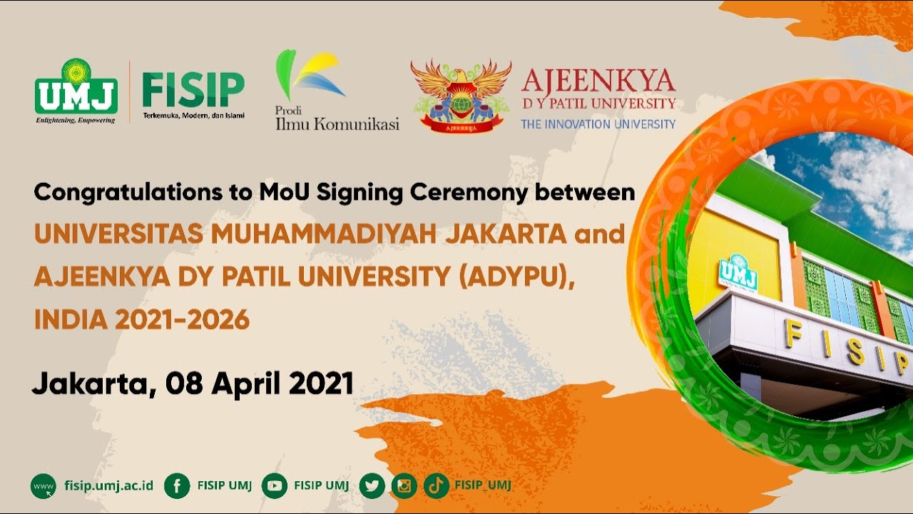 MoU Signing Ceremony Between Communication Dept ILKOM FISIP UMJ and ...