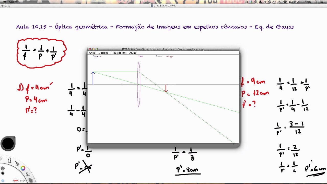 Aula 10.15 - Óptica geométrica - Equação de Gauss - YouTube