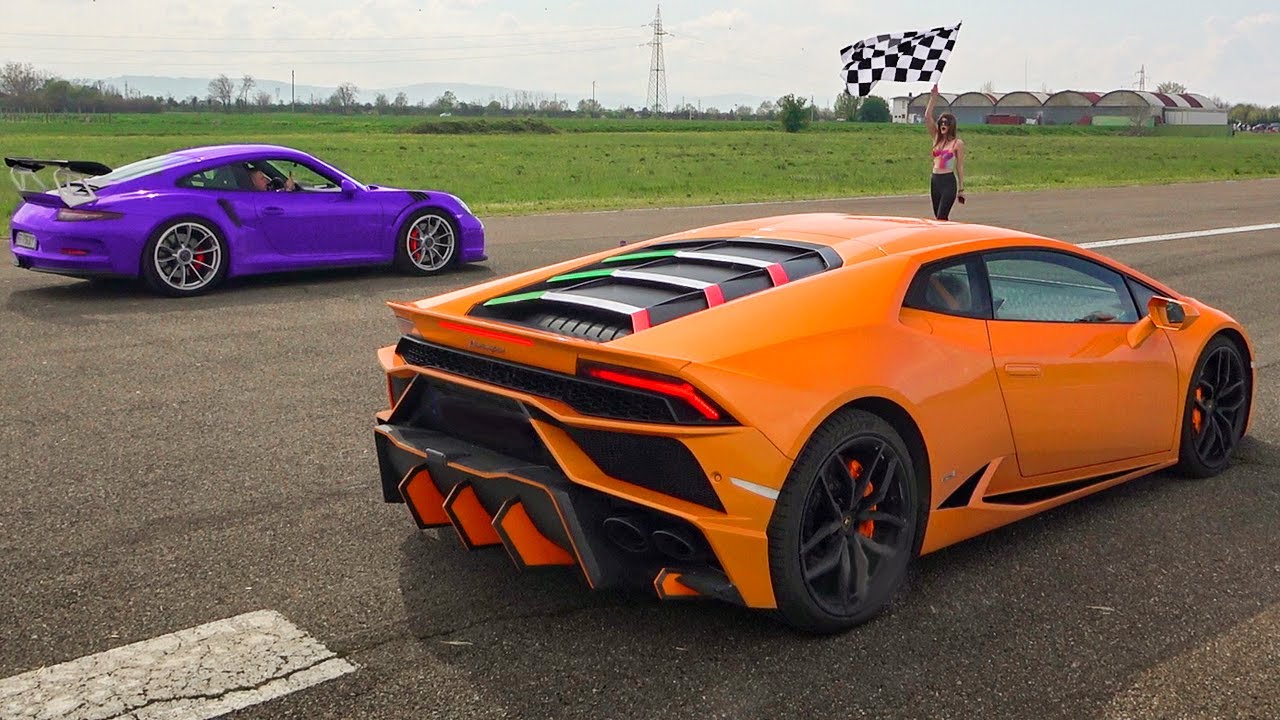 SUPERCARS DRAG RACING - Ferrari, Lamborghini, Porsche, Maserati, GTR ...